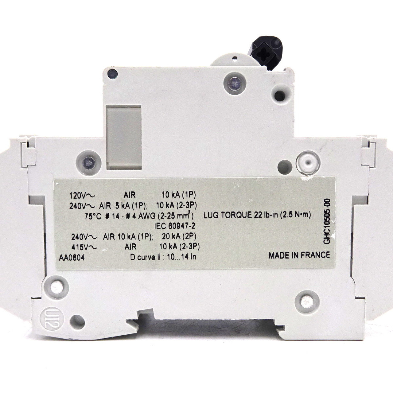 Mini Circuit Breaker 60161 Merlin Gerin 2P 10A D-Curve Multi9 *Used* - Axxa - Motor Control ...